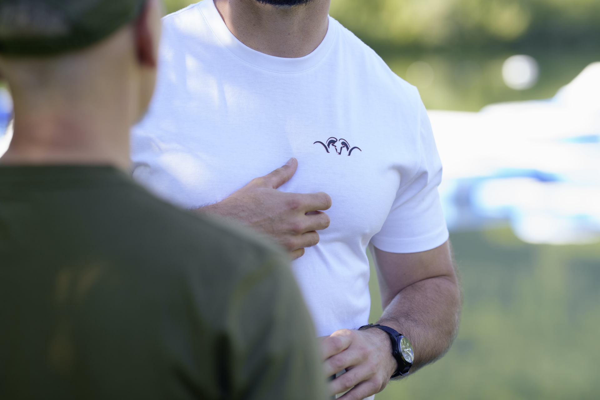 Herren Blaser Argali Badge T 26 – T-Shirt mit 3D-Logo-Patch aus ...